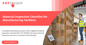 Material Inspection Checklist for Manufacturing Facilities